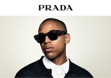 Prada PR A06S 50 Cinza-escuro & Preto Sunglasses | Sunglass Hut Brazil