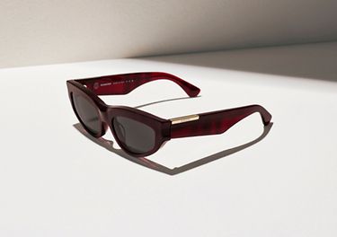 Burberry BE4425U 55 Dark Grey & Check Red Sunglasses | Sunglass Hut USA