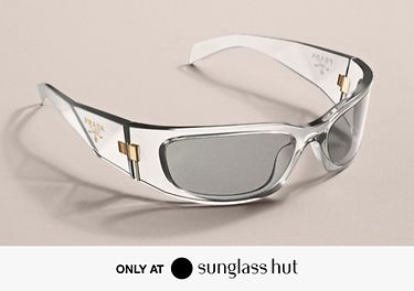 Prada PR A14S 60 Light Grey & Transparent Grey Sunglasses | Sunglass ...