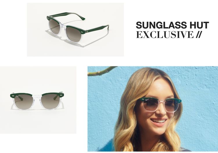 Ray-Ban RB2298 HAWKEYE 52 Grey Gradient Polar & Green Polarised ...