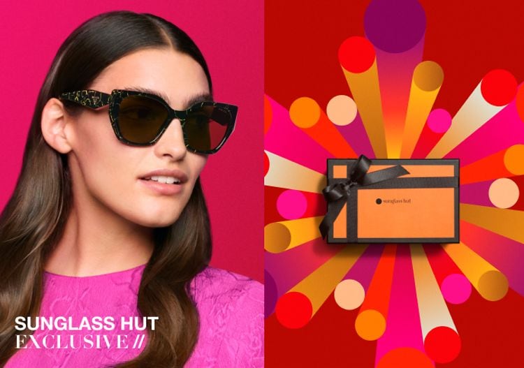 Prada PR 19ZS 55 Dark Brown & Black/Yellow Marble Sunglasses | Sunglass ...
