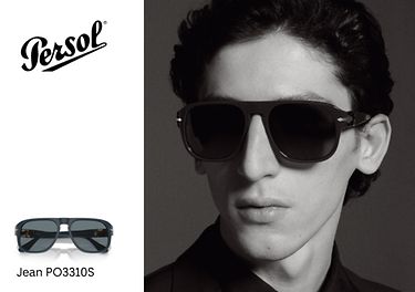 Persol PO3310S - Jean 57 Dark Blue Polarized & Dusty Blue Polarized Sunglasses | Sunglass Hut USA