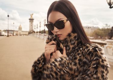 Michael Kors MK2199 Acadia 55 Dark Grey Solid & Bi-layer Black/Amber ...