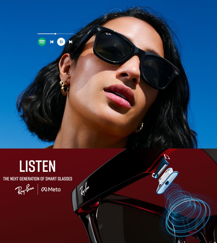 Ray-Ban RW4006 Ray-Ban | Meta Wayfarer 50 Green & Black Sunglasses ...